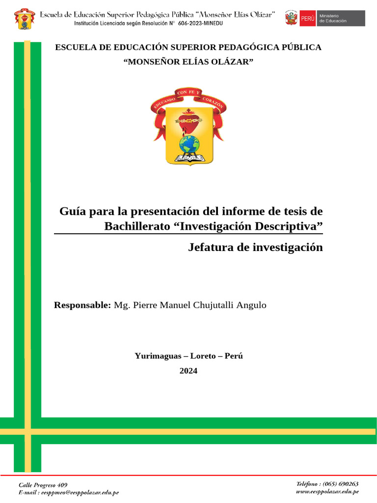 Guía Del Informe Descriptivo 2024 | PDF | Acrónimo | Evaluación