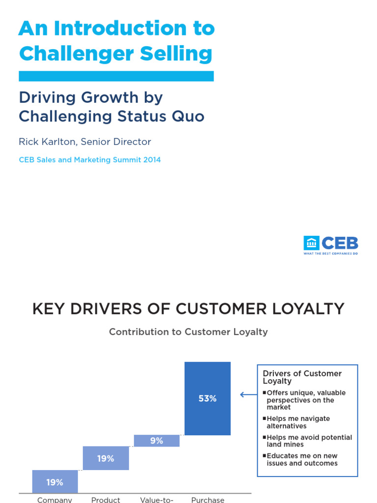 _Intro_to_Challenger_Selling | PDF | Sales | Cognition