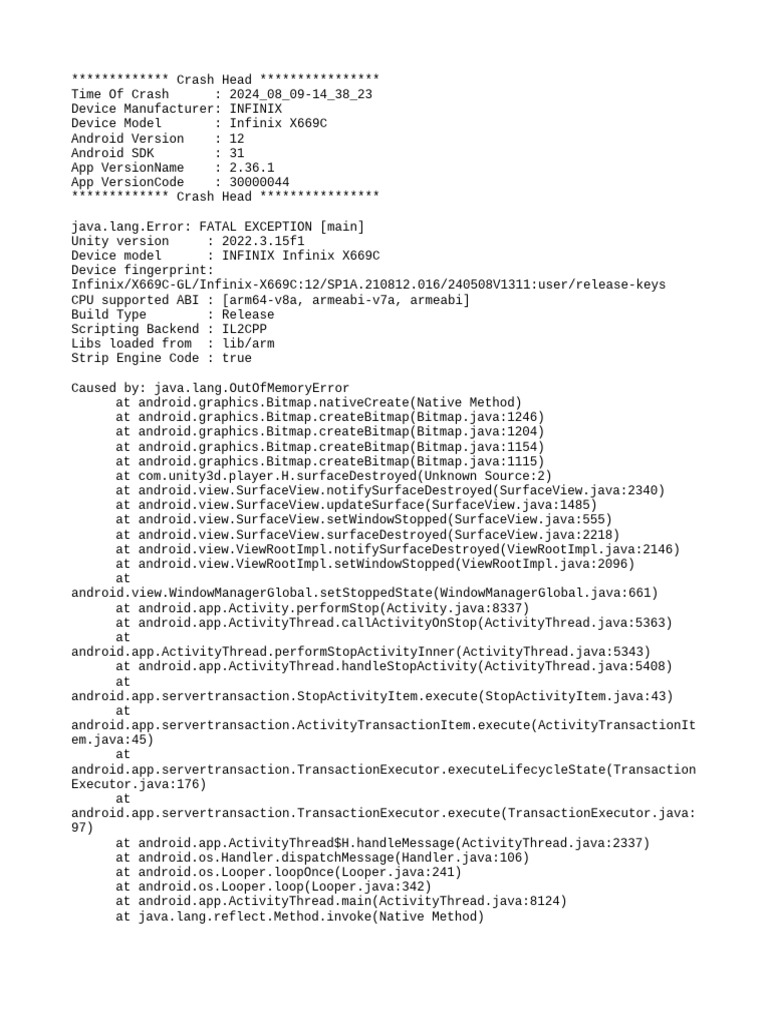 Mod Menu Crash 2024 08 09-14 38 23 | PDF | Java (Programming Language) | Mobile Computers