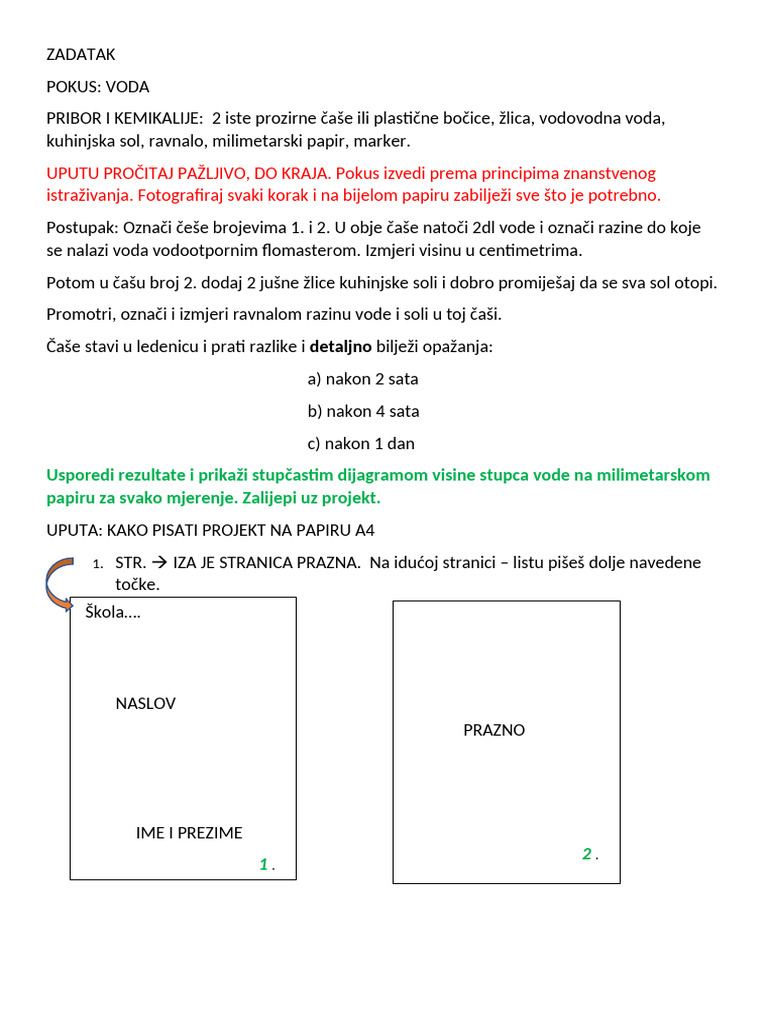 PROJEKTNI ZADATAK - VODA - Kem 7 | PDF