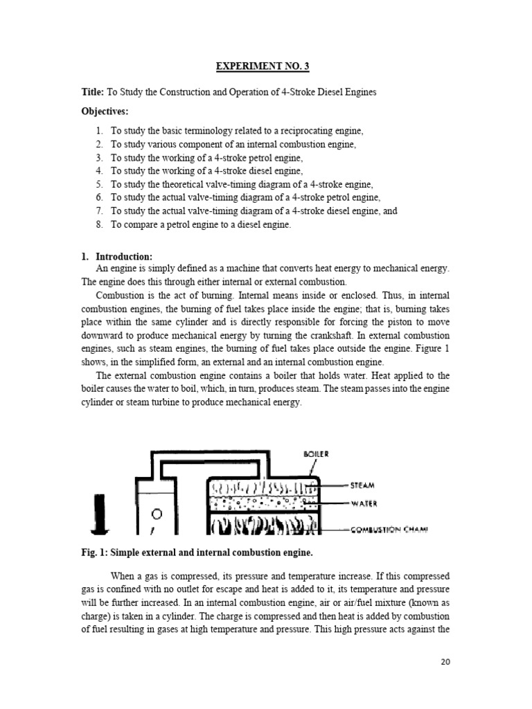 4-Stroke Diesel Engine Overview | PDF | Internal Combustion Engine ...