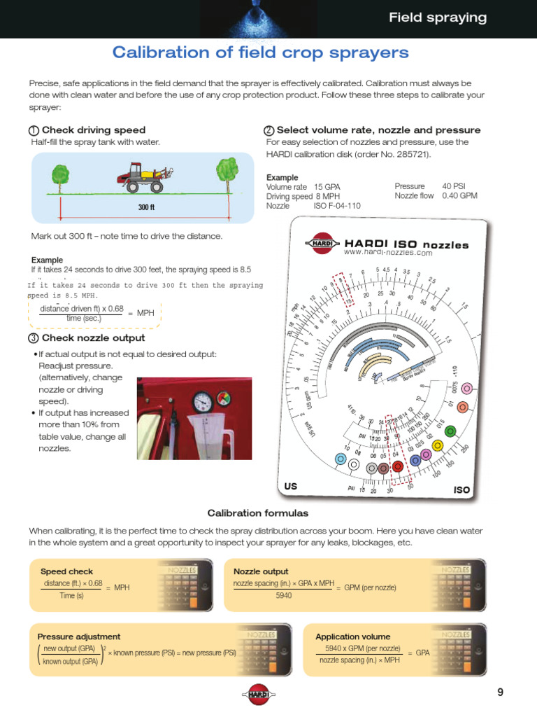 Sprayer Calibration Guide for Crops | PDF | Soft Matter | Fluid Mechanics