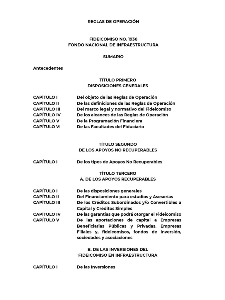 Reglas Operacion FONADIN | PDF | Infraestructura | México