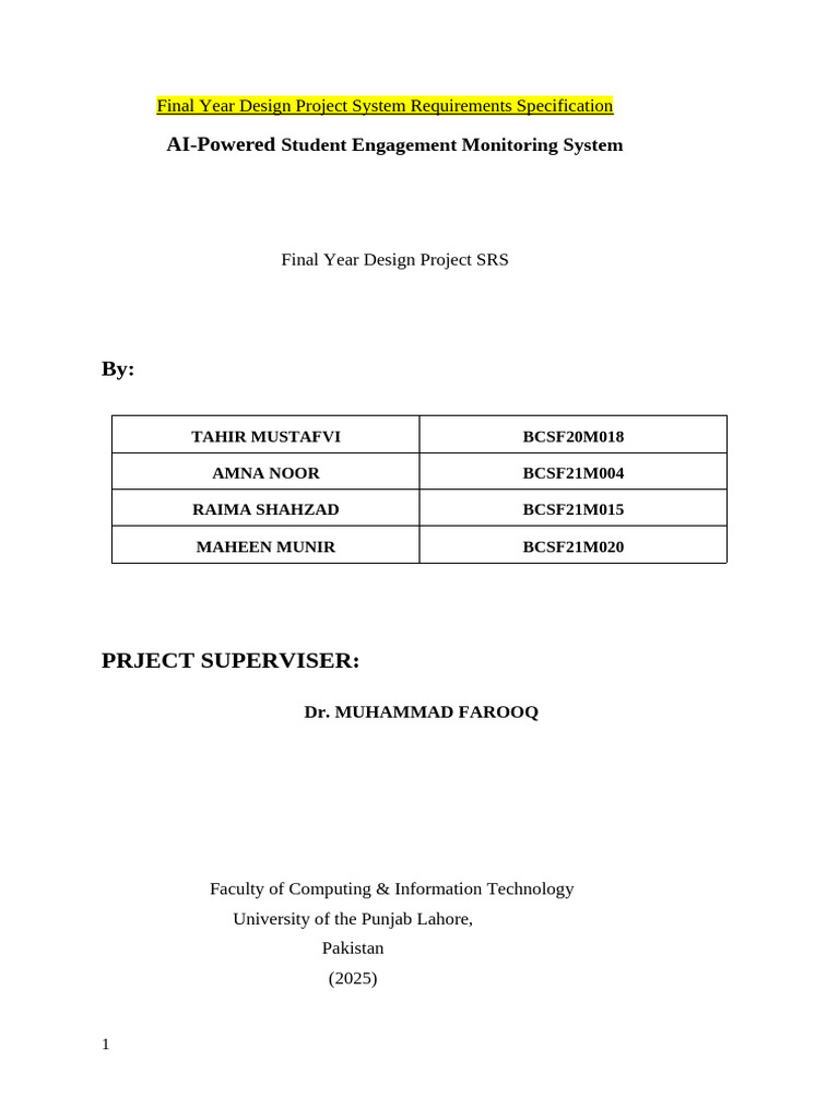 Software Requirnment Specification Report (SRS) | PDF | Use Case | Usability