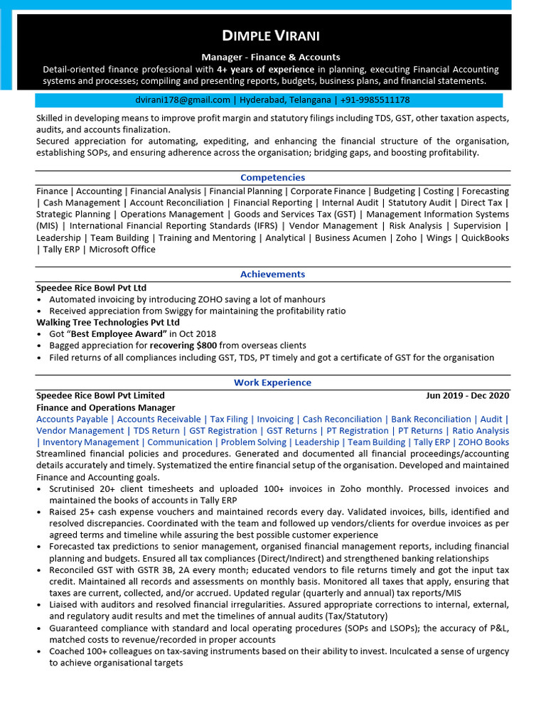 DIMPLE VIRANI-1 | PDF | Audit | Taxes