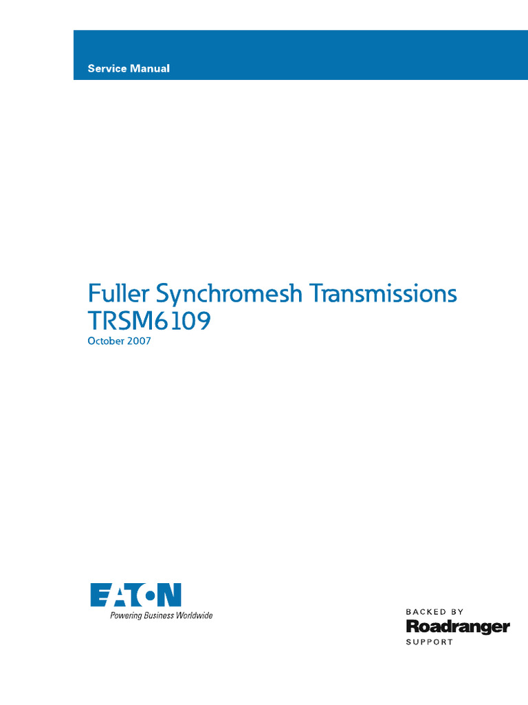 Eaton FSO-6109A Transmission Service Manual_compressed | PDF