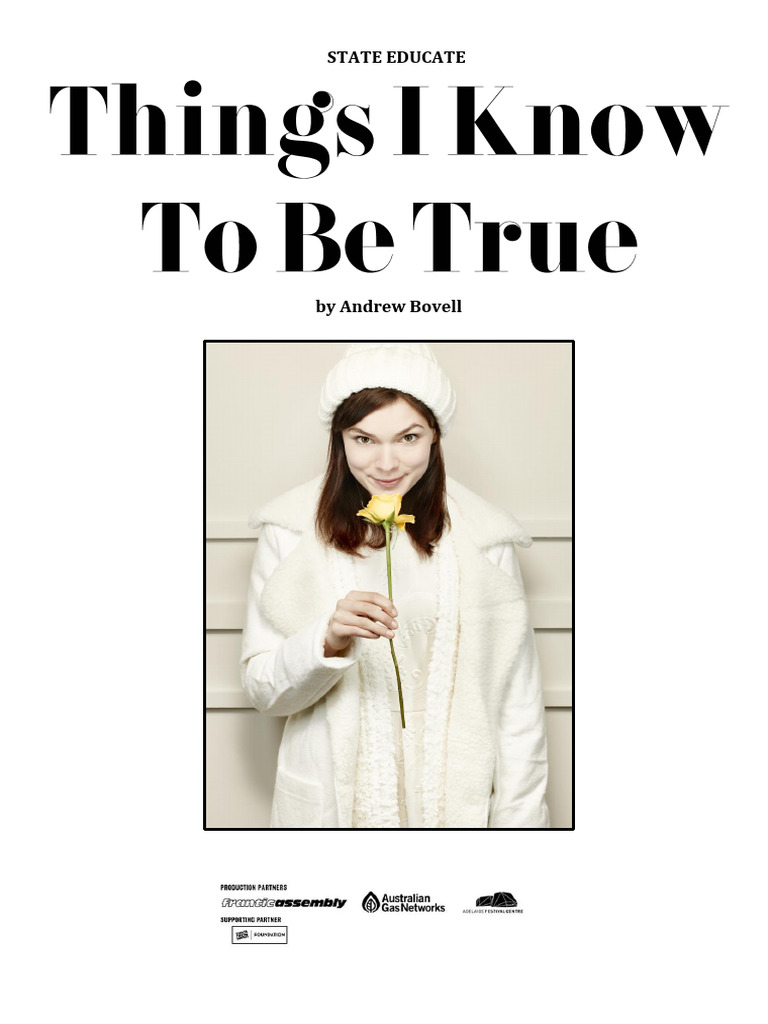 Things I Know To Be True Study Guide 2020 Version | PDF