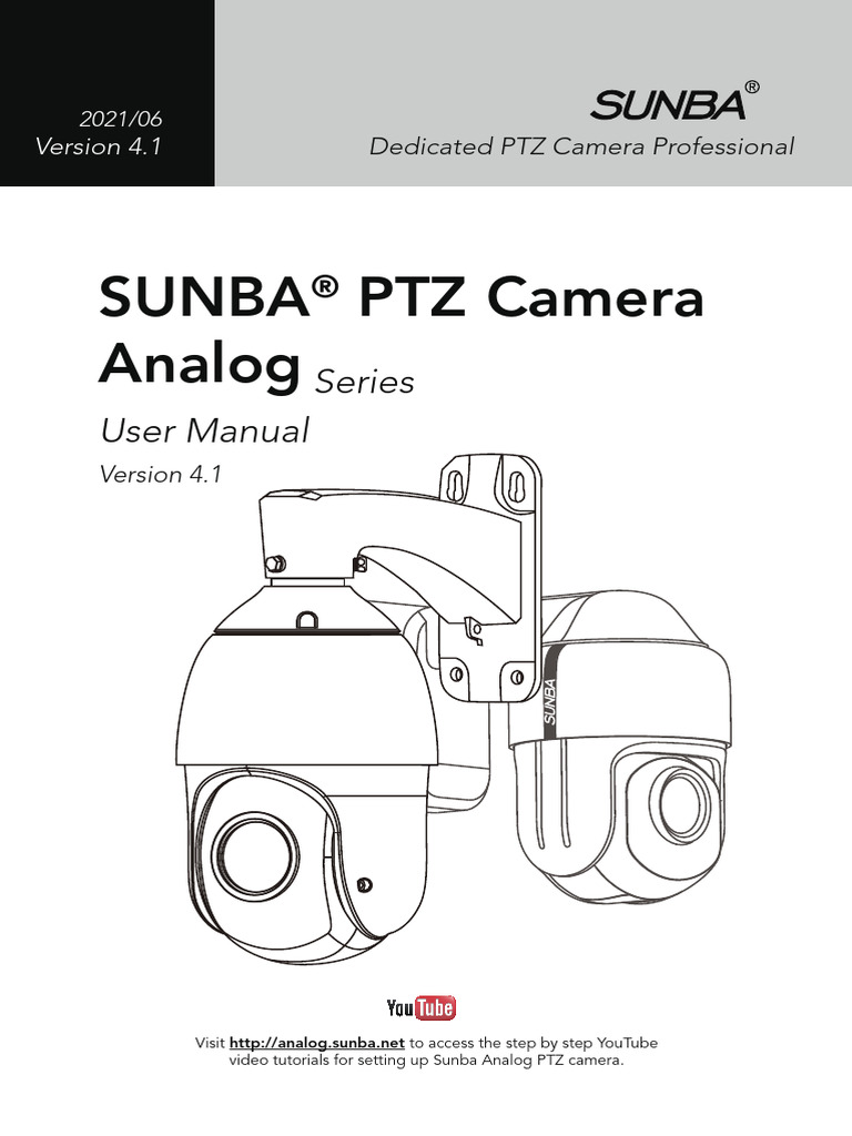 SUNBA Analog PTZ Camera Manual | PDF | Digital Video Recorder | Closed Circuit Television