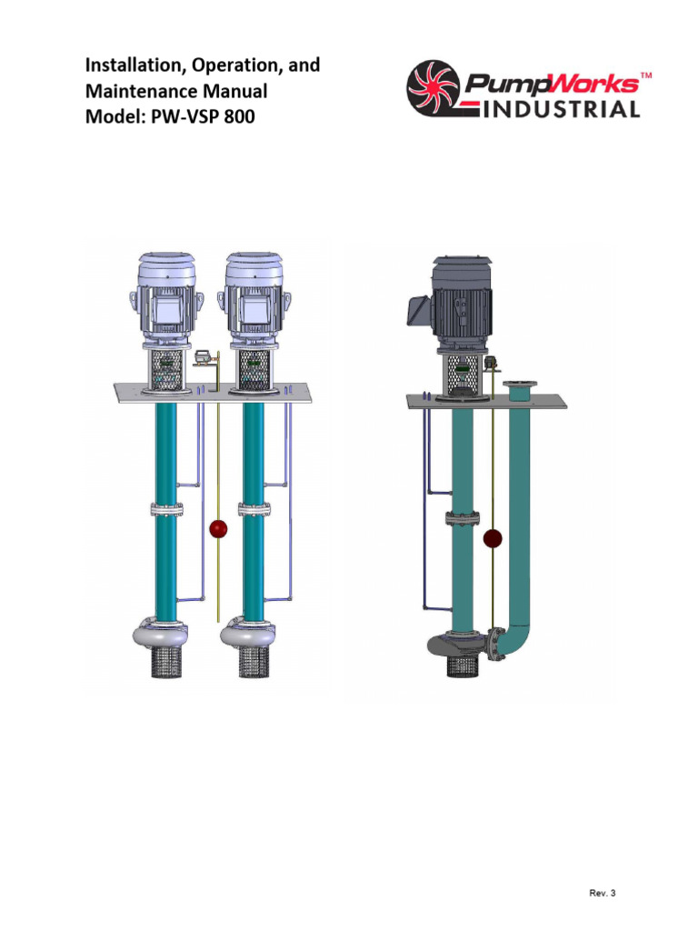PW-VSP Vertiflo IOM Manual R3 | PDF | Bearing (Mechanical) | Pump