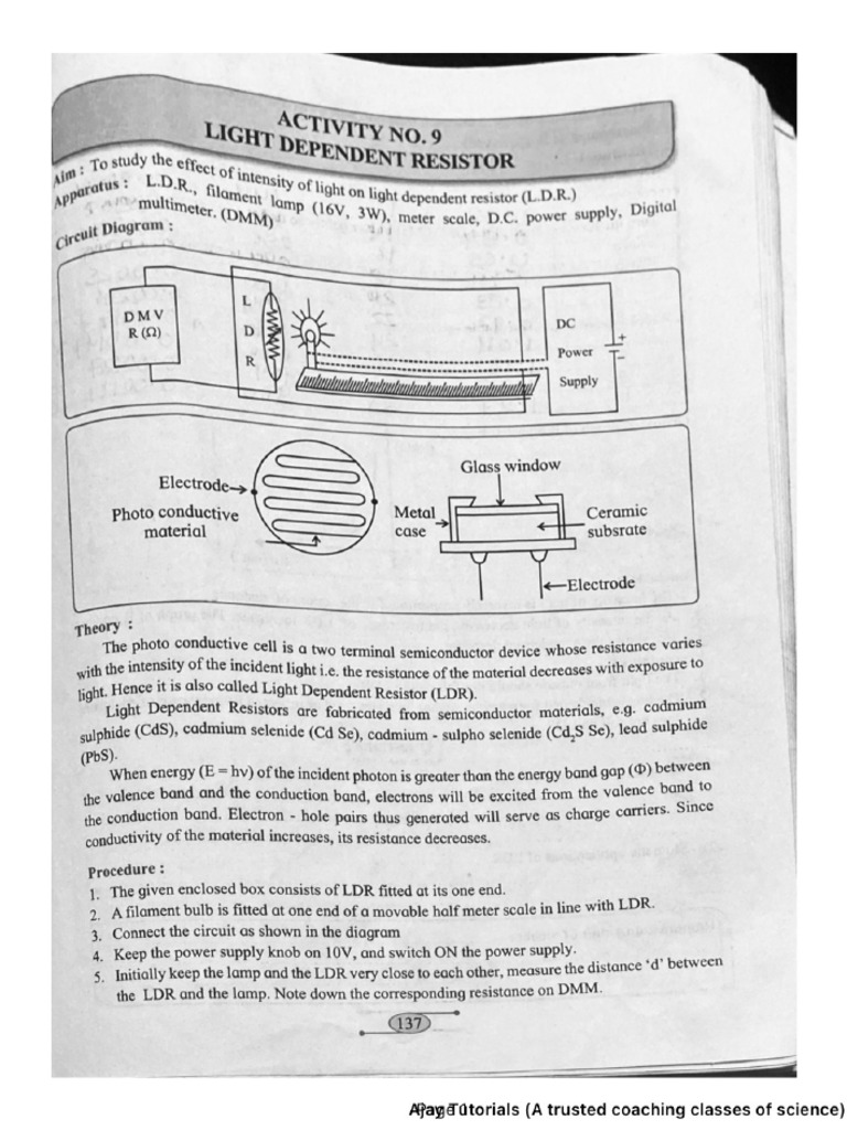 Activity-9 Light Dependent Resistor | PDF