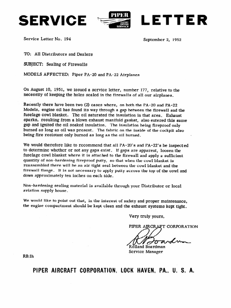 Sealing Firewalls for PA-20 and PA-22 | PDF