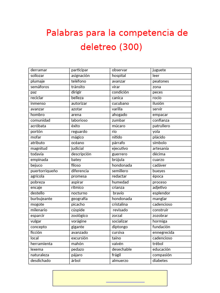 palabras-para-deletreo 2 | PDF