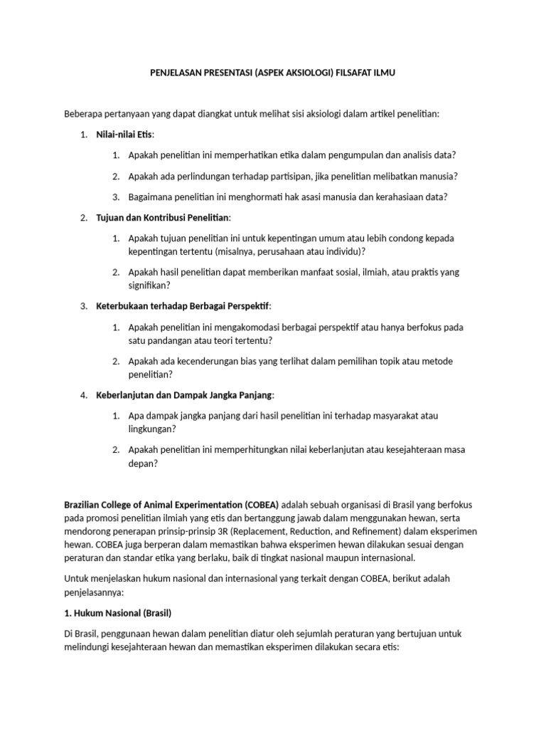 Penjelasan Presentasi | PDF