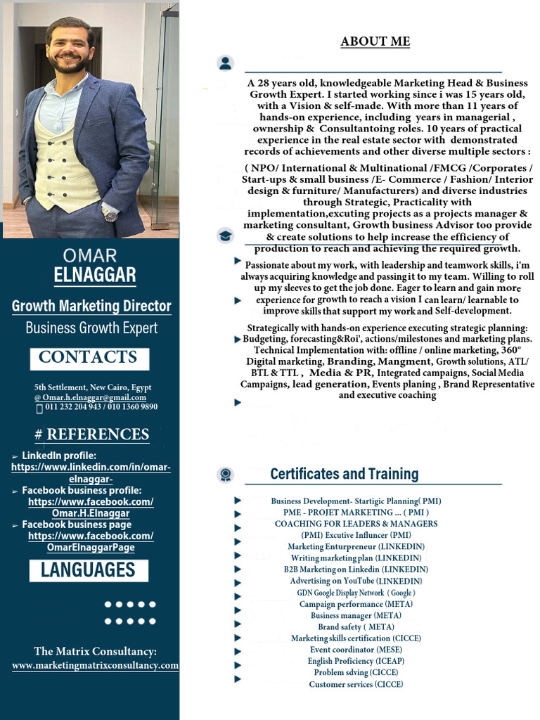 Omar Elnaggar Resume Y2024 | PDF | Marketing | Marketing Strategy