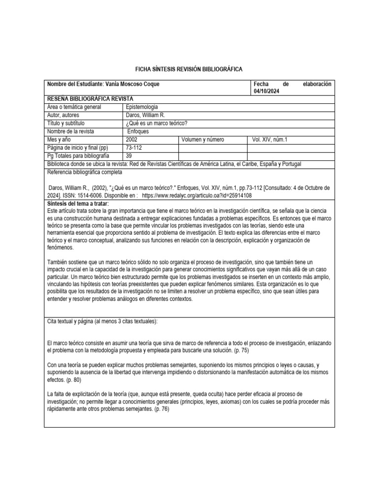 Ficha 2 (1) | PDF | Teoría | Paradigma