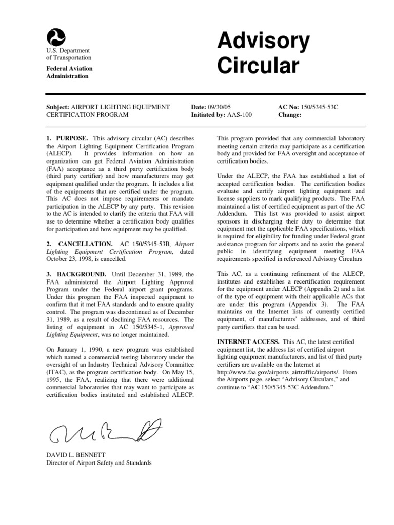 150 5345 53c | PDF | Professional Certification | Federal Aviation ...