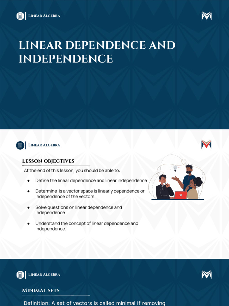 Linear Dependence and Independence PDF | PDF