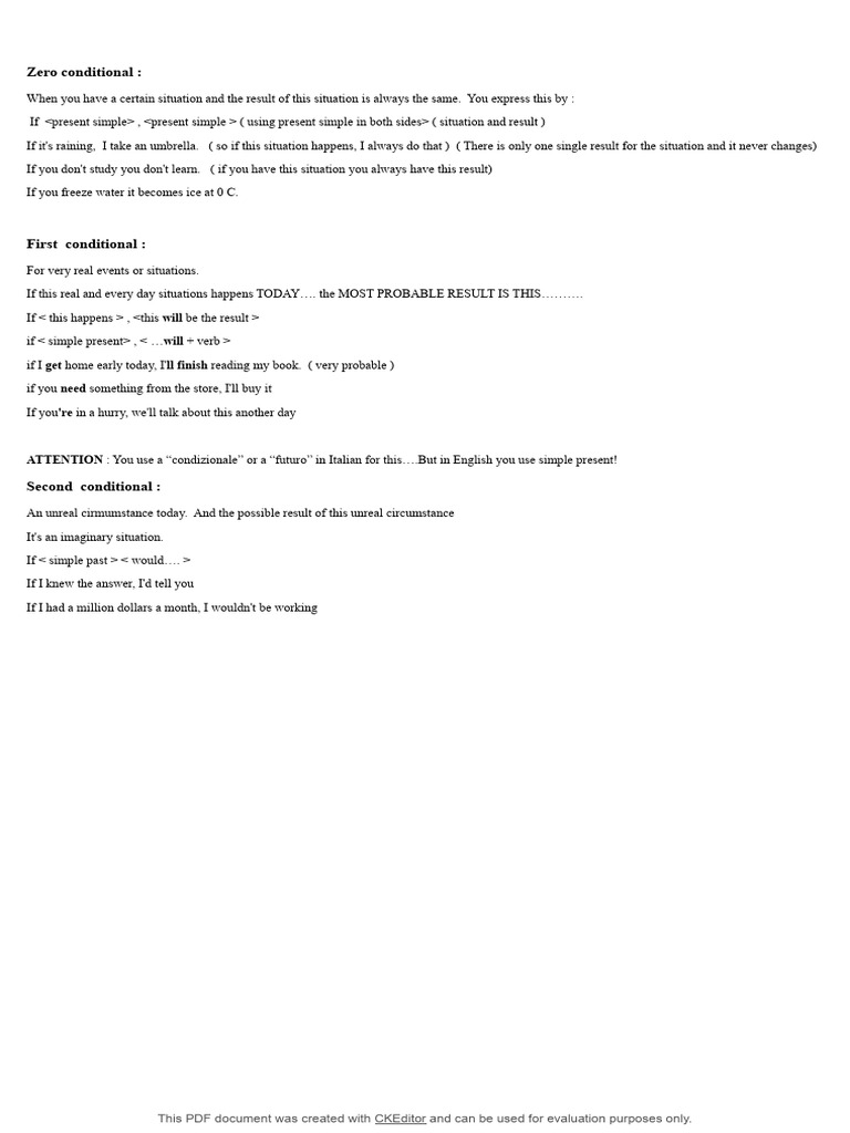Conditionals | PDF