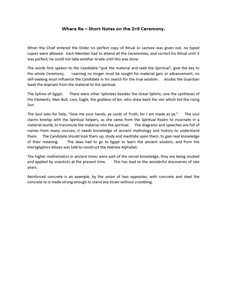 Whare Ra Short Notes On The 29 | PDF