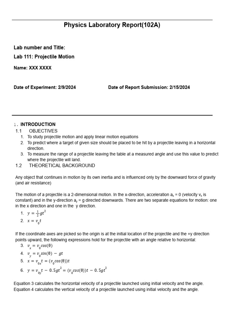 SCRIBD- Projectile Motion | PDF | Mechanical Engineering | Motion (Physics)