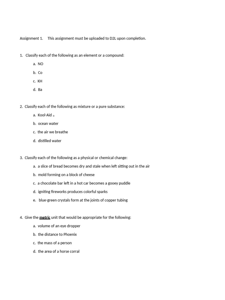 Module 1 Mastery Assignment | PDF | Density | Chemical Substances