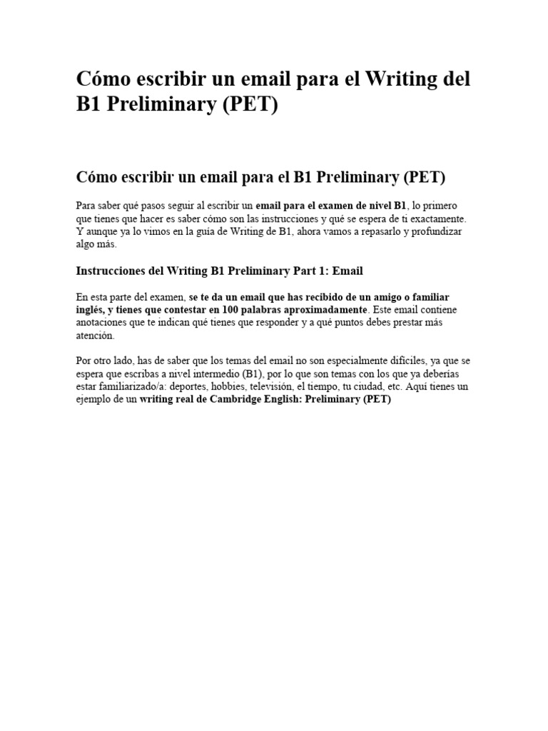 Cómo Escribir Un Email | PDF