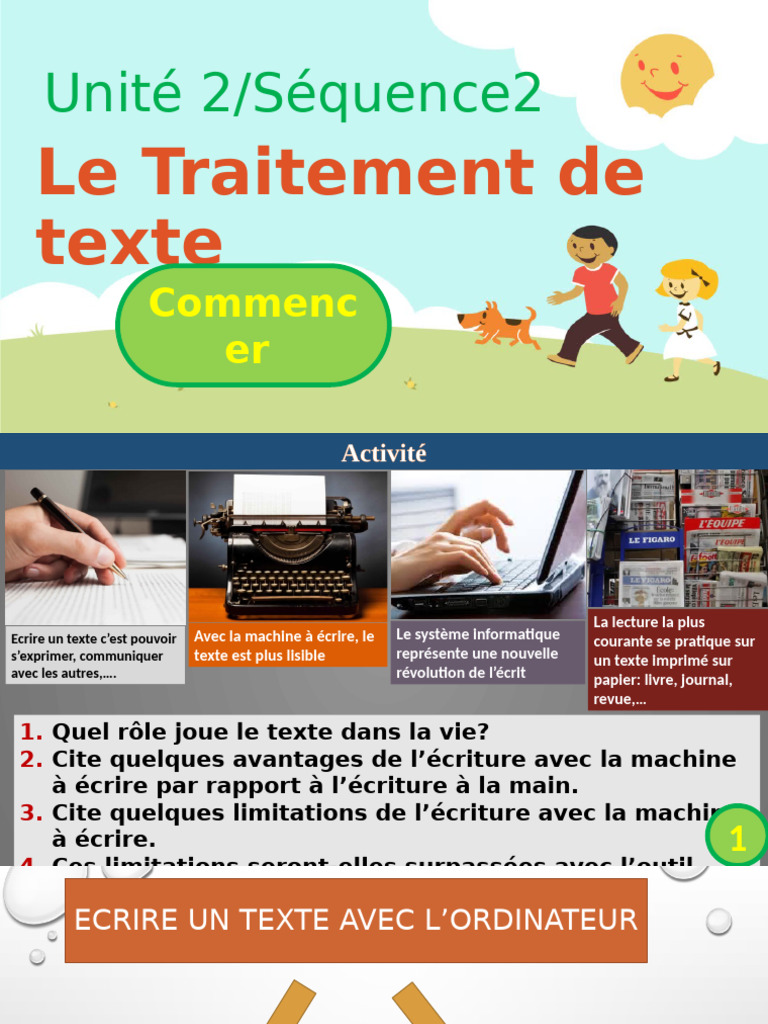 Introduction au traitement de texte | PDF