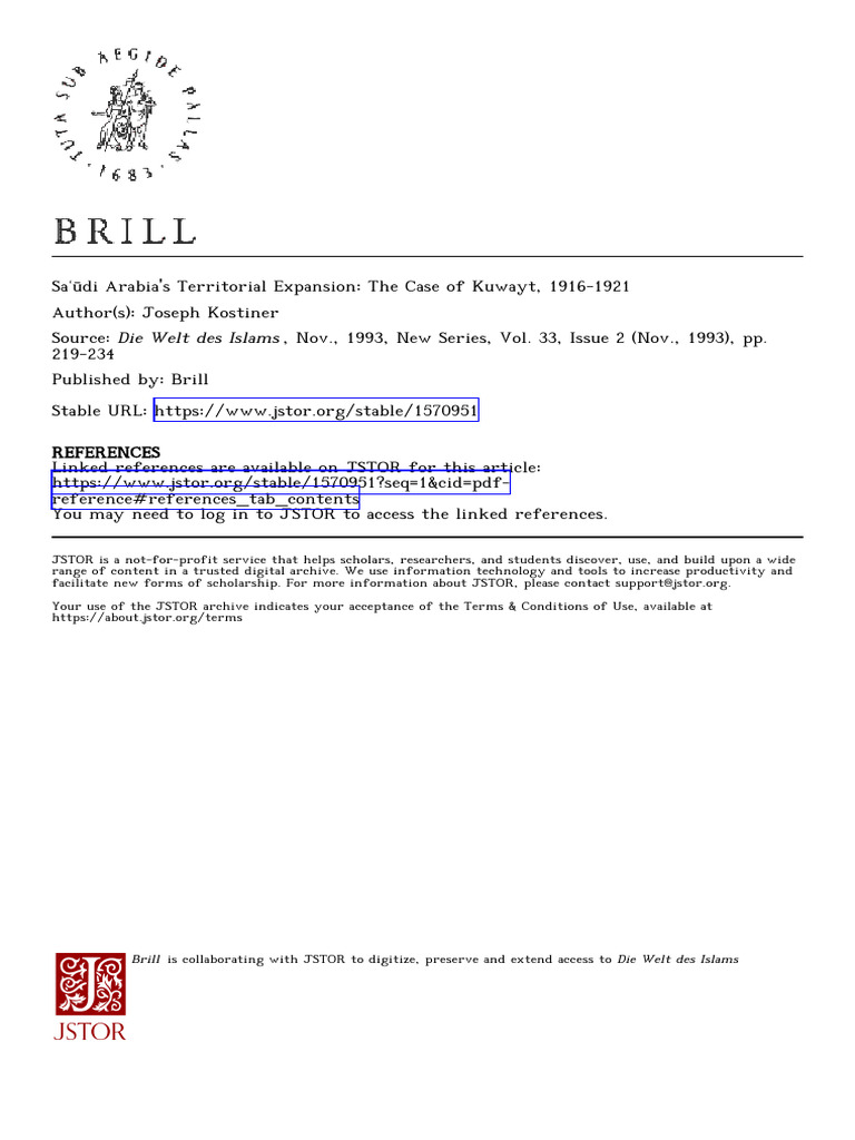 Kostiner SadiArabiasTerritorial 1993 | PDF | Kuwait | Arabian Peninsula