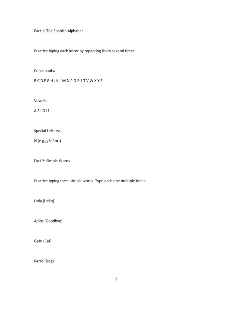 Spanish Alphabet and Basic Phrases Practice | PDF