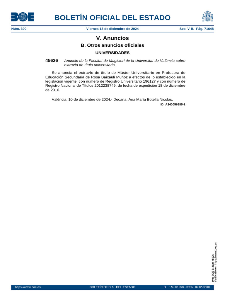 Boe B 2024 45626 | PDF