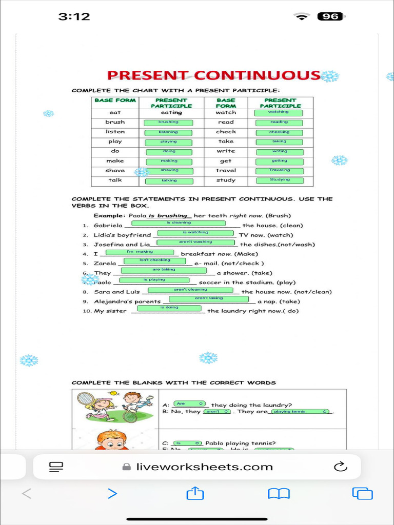 Present continuos | PDF