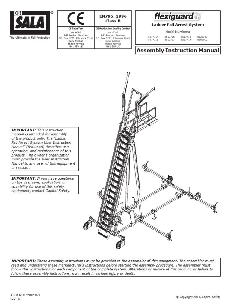 Flexiguard Ladder Fall Arrest System | PDF | Screw | Crane (Machine)