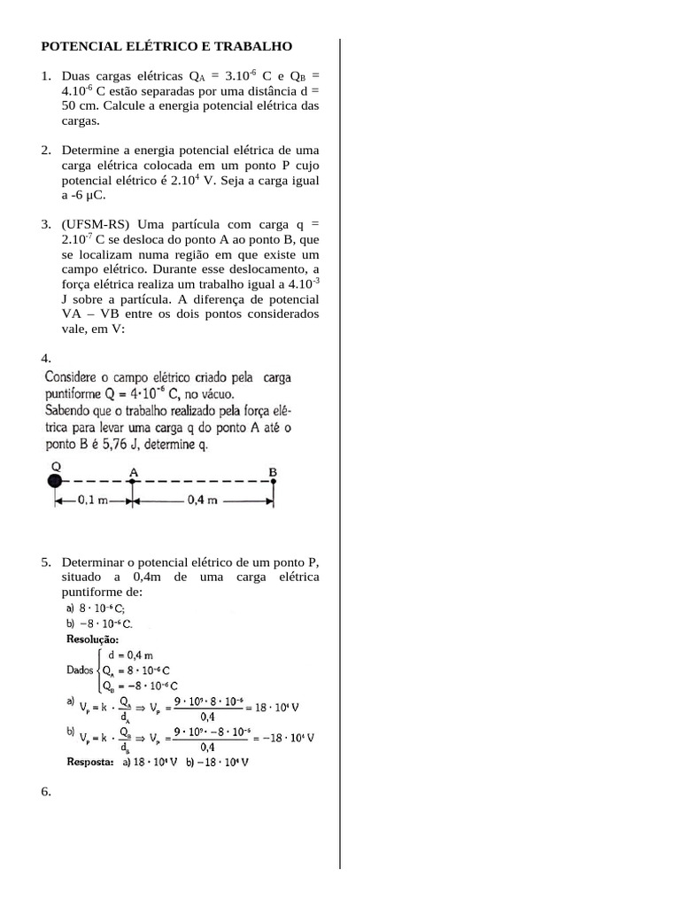 Atividades Eletricidade | PDF