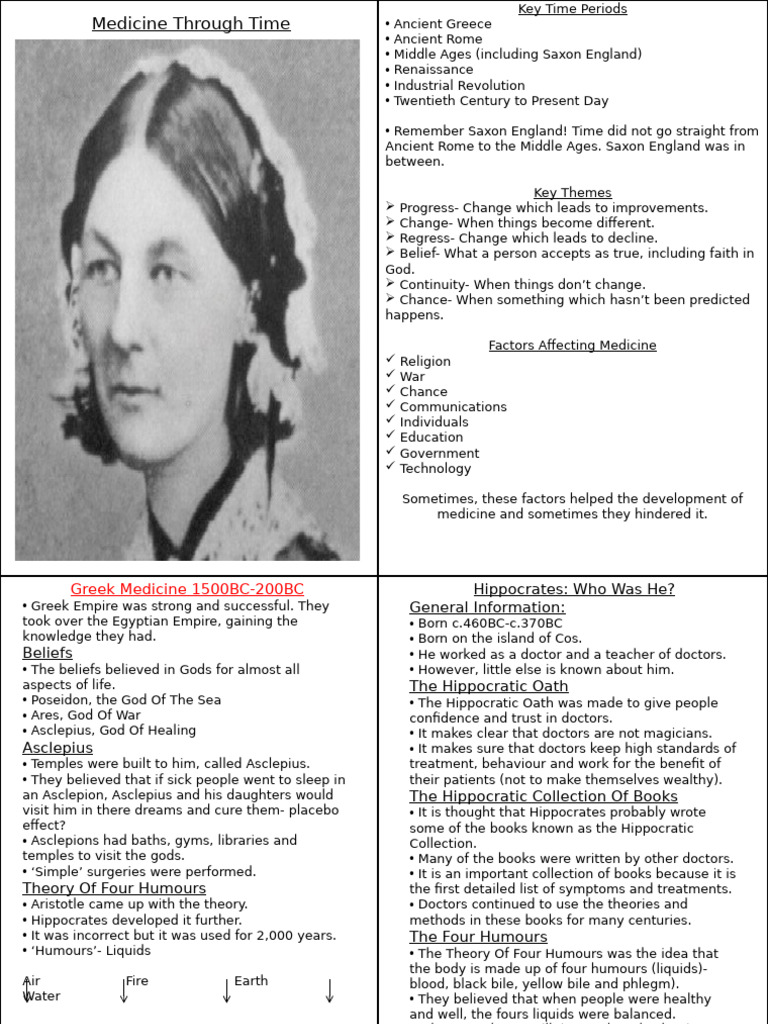 Medicine-Through-Time-Revision Notes On Most of The Course | PDF | Medicine