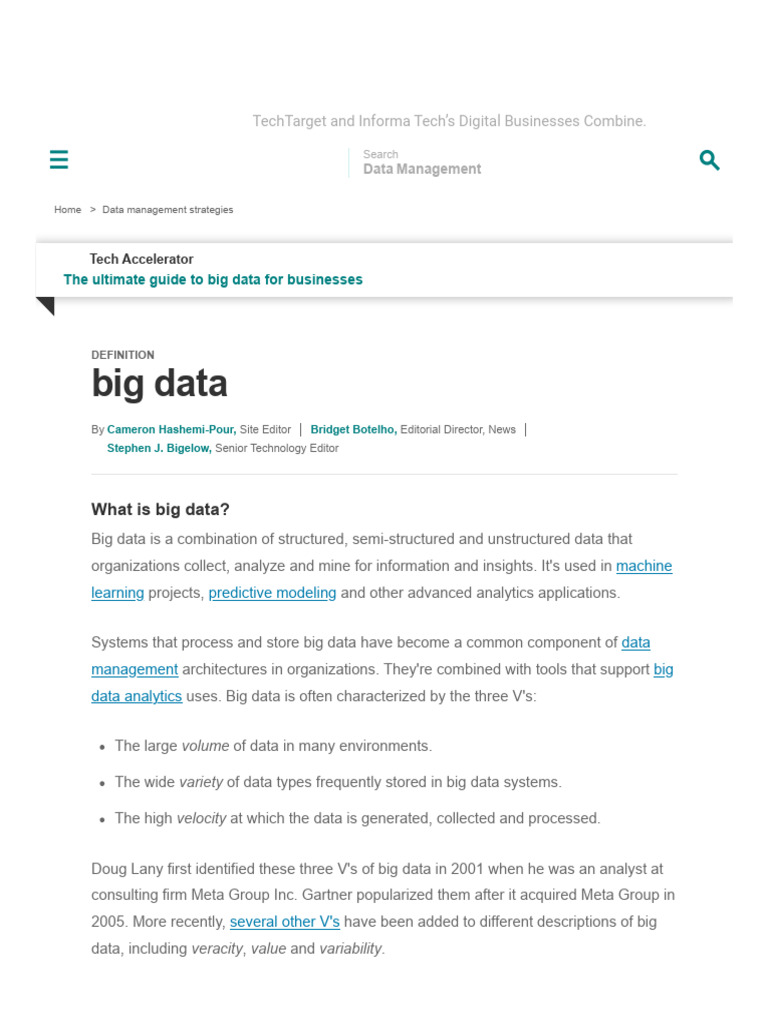 What Is Big Data and Why Is It Important - Definition From TechTarget ...