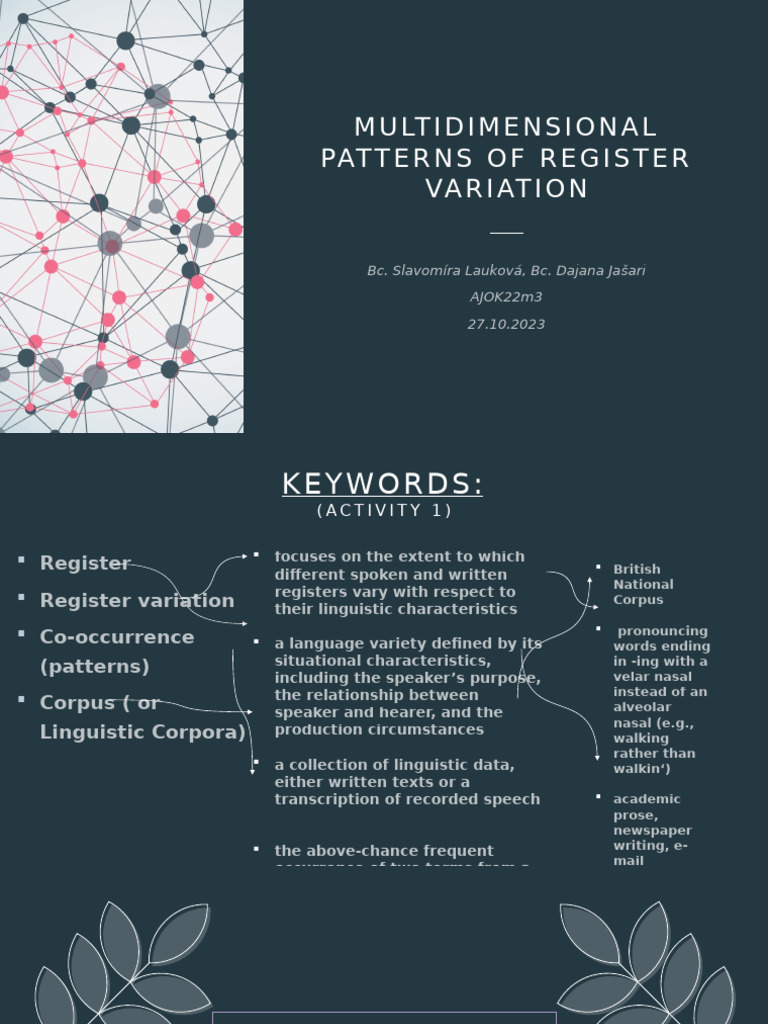 Multidimensional Patterns of Register Variation | PDF | Linguistics | Verb