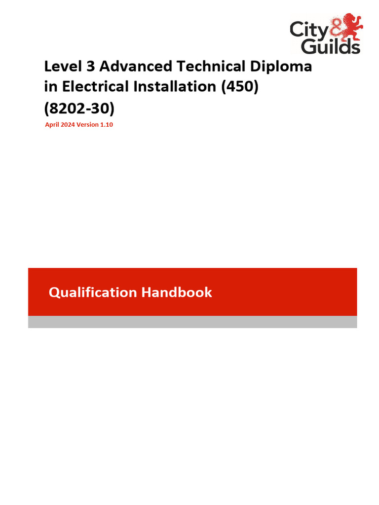 Level 3 Electrical Installation Diploma | PDF | Learning | Electrician