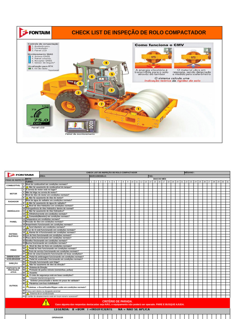 Check List ROLO COMPACTADOR | PDF | Motores