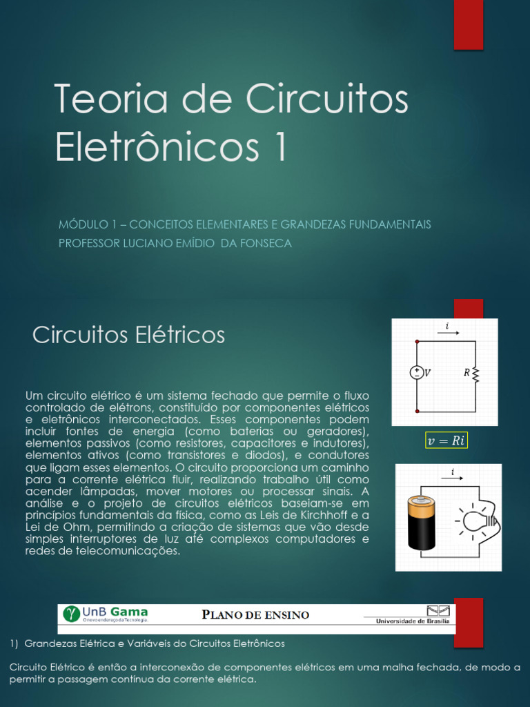 Modulo1_Conceitos elementares | PDF | Rede elétrica | Eletricidade
