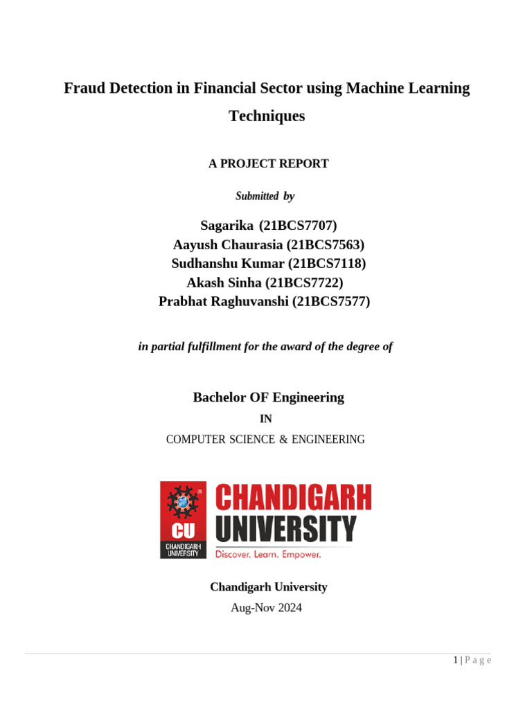 fraud_report_final[1] | PDF | Machine Learning | Fraud