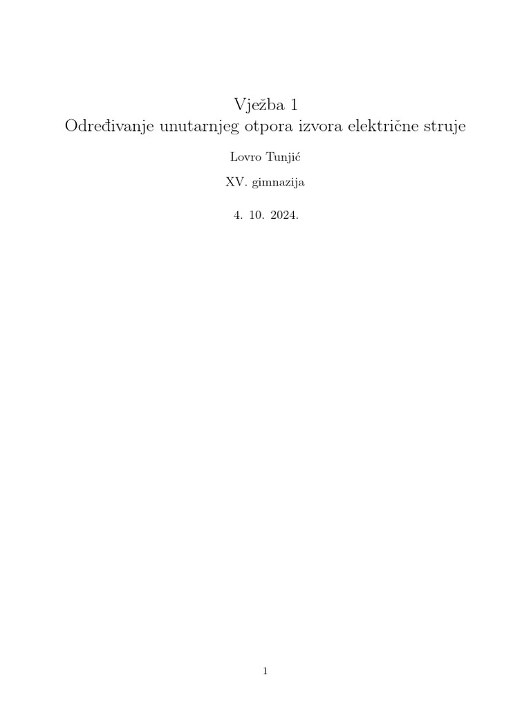 Vjezba 1 | PDF