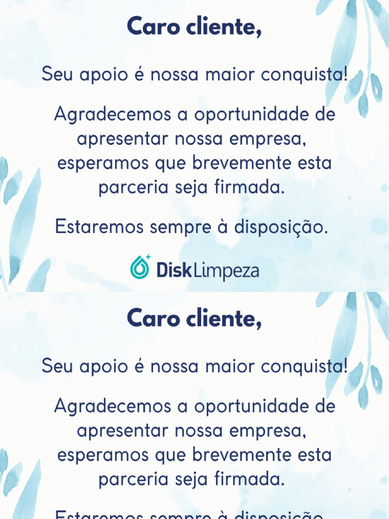 Caro Cliente Tag Brigadeiro Cartão | PDF