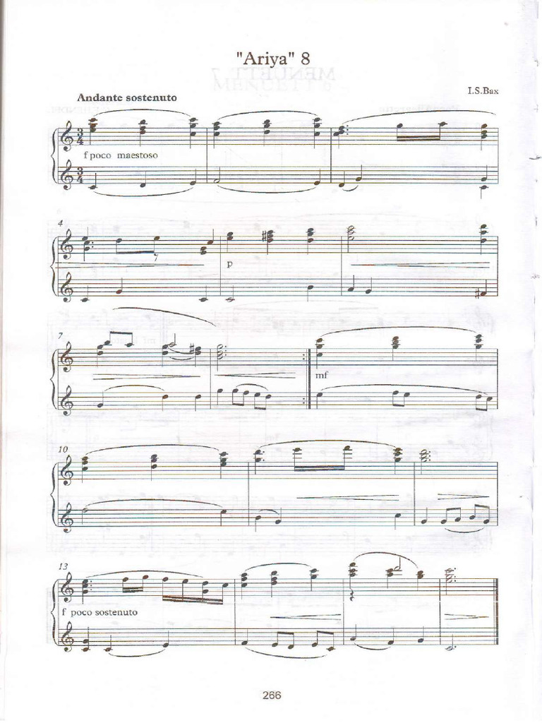 İohan Sebastian Bax - Ariya 8 | PDF