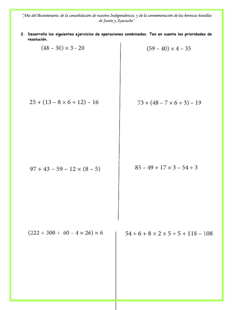 Ficha-mat-27!11!24-Resolvemos Problemas Con Las Cuatro Operaciones | PDF