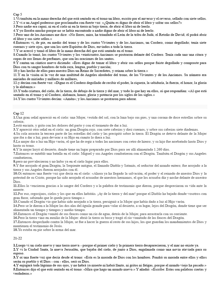 Apocalipsis Pdf Continuar Cordero De Dios
