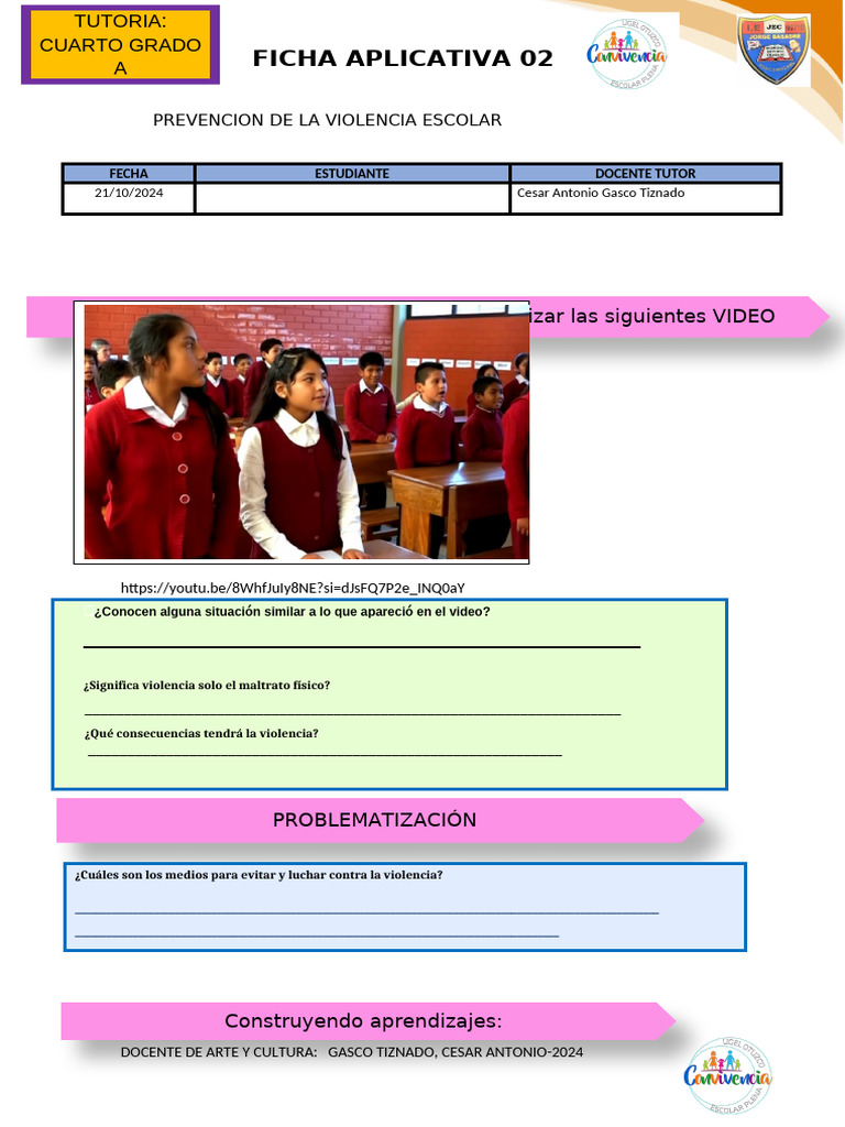 4° Act 02-Tutoria-U7 | PDF | Violencia