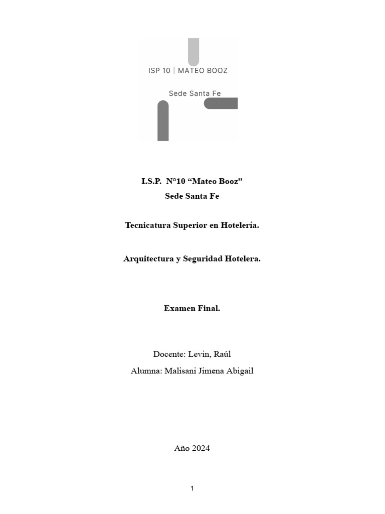 Ex - Final Arquitectura-Malisani - Sólo Texto | PDF | Hotel | Accesibilidad