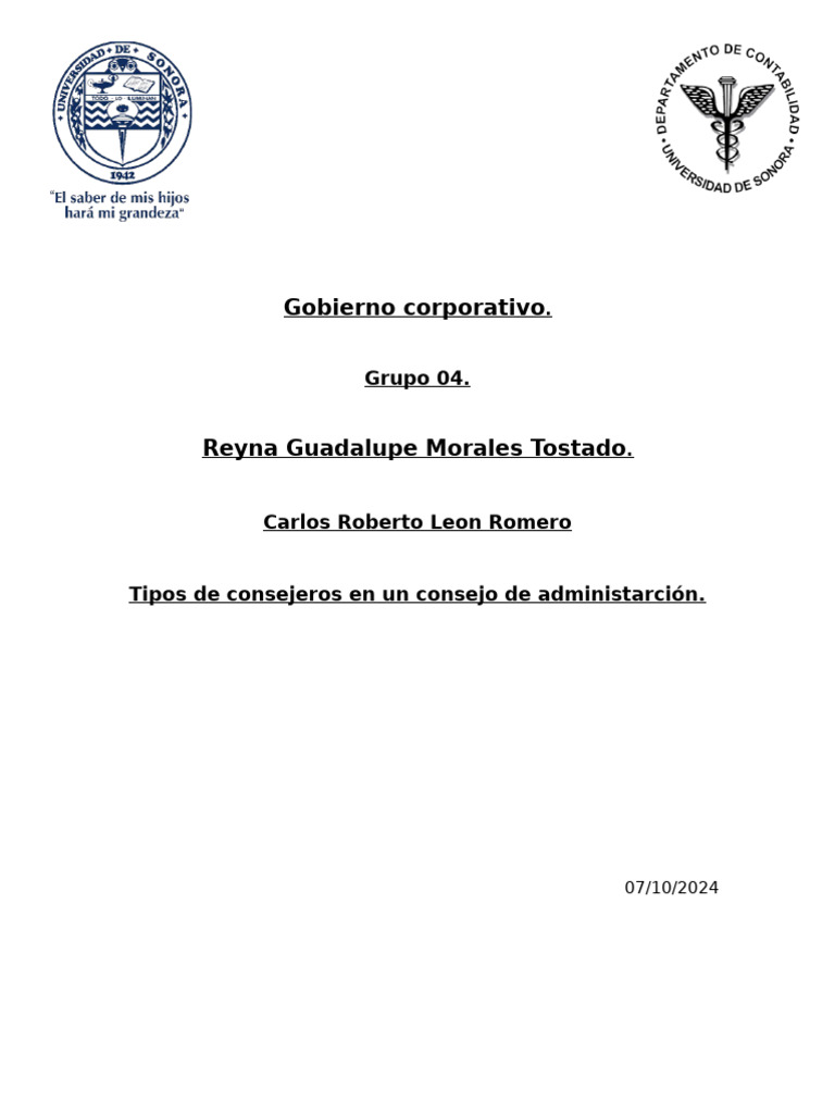 Actividad 5 Unidad 2 | PDF | Business | Gobierno corporativo