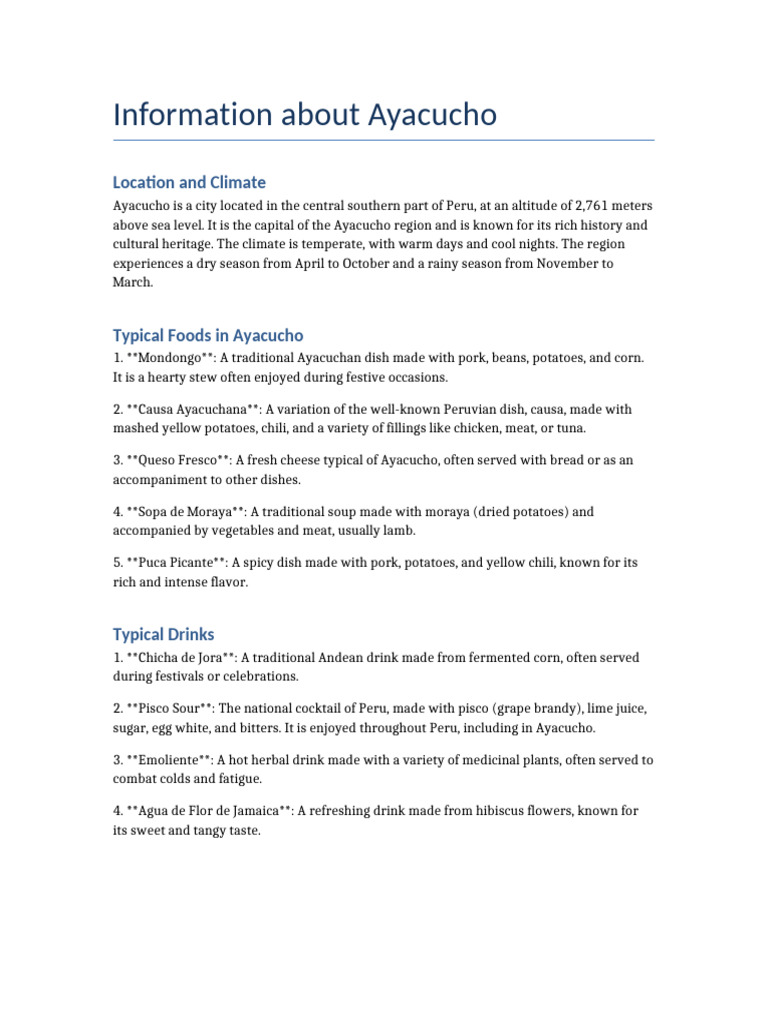Information Ayacucho | PDF