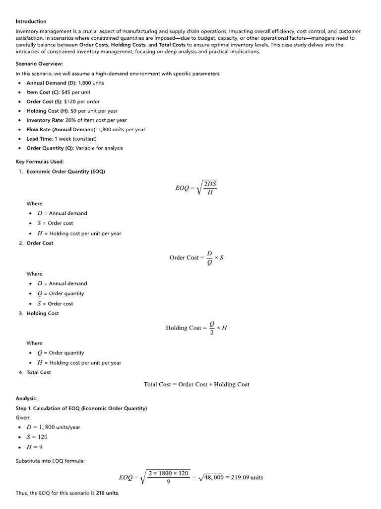 Inventory Control | PDF